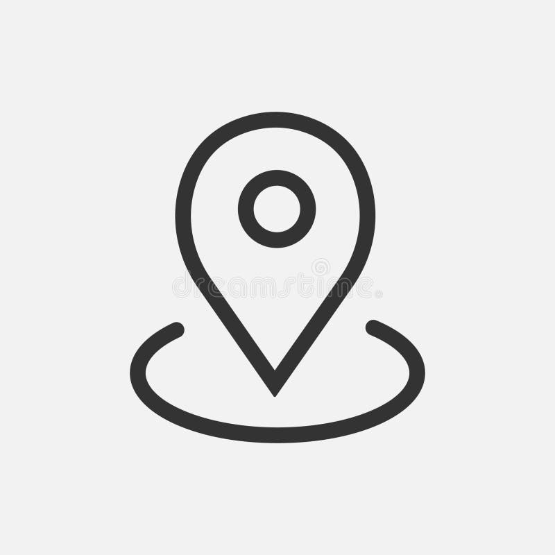 Flat Location Icon, Map Icon. Map with a Pin Isolated on White Stock ...