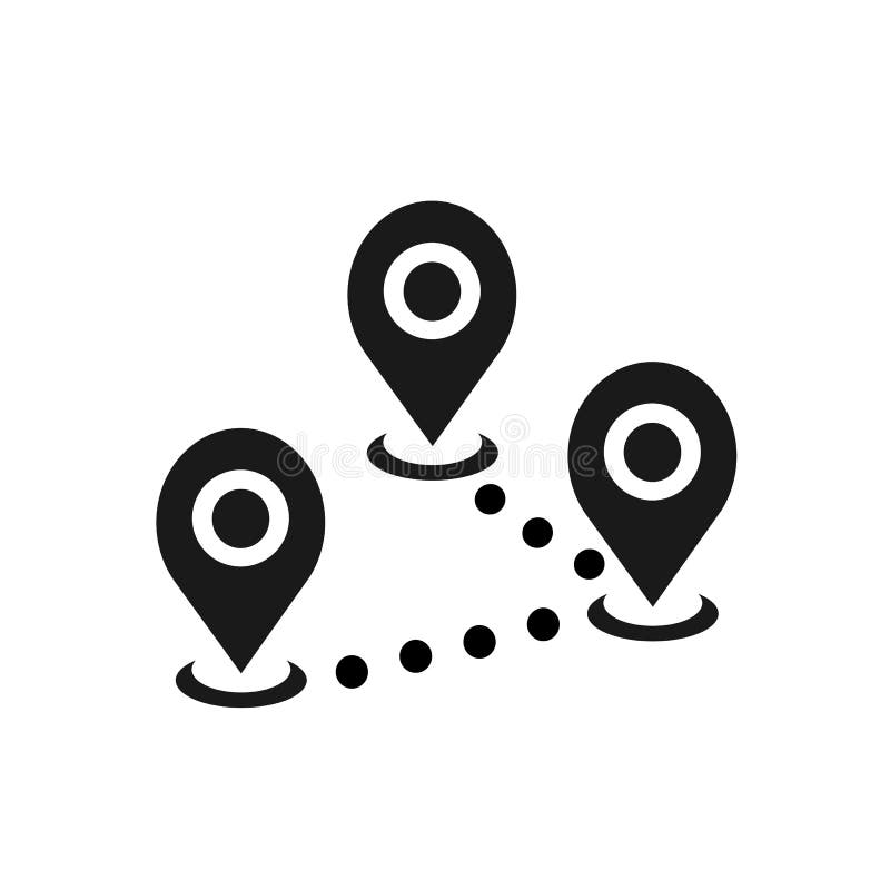Vector Illustration, Location Icon, Route, Geolocation. Flat Design ...