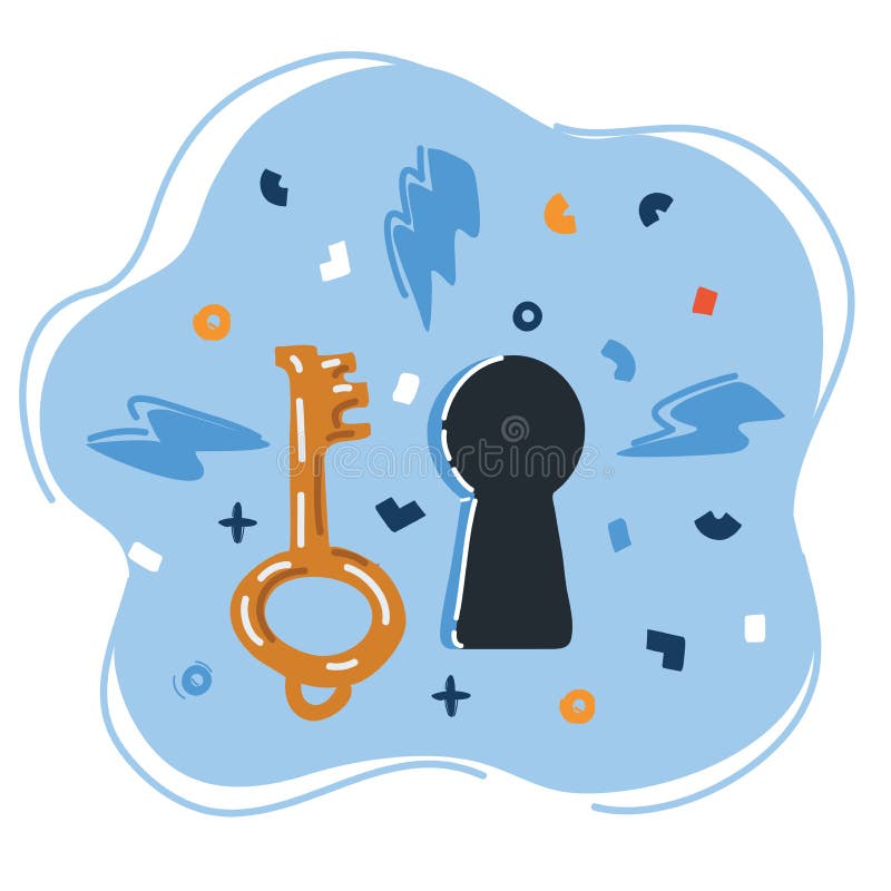 Vector Illustration of Lock Icon. Keyhole Stock Vector - Illustration ...