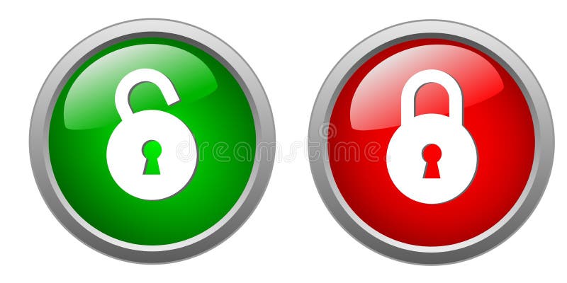 Vector Illustration of Lock Unlock Button with Glossy Style Stock ... Vector Illustration of Lock Unlock Button with Glossy Style Stock ...