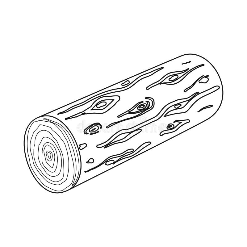 Vector Illustration of Log and Piece Logo. Collection of Log and Timber ...