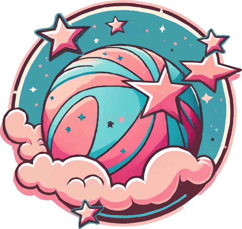 Vector Illustration Of Logo Design For Girls Basketball Team Stock Vector Illustration Of Game