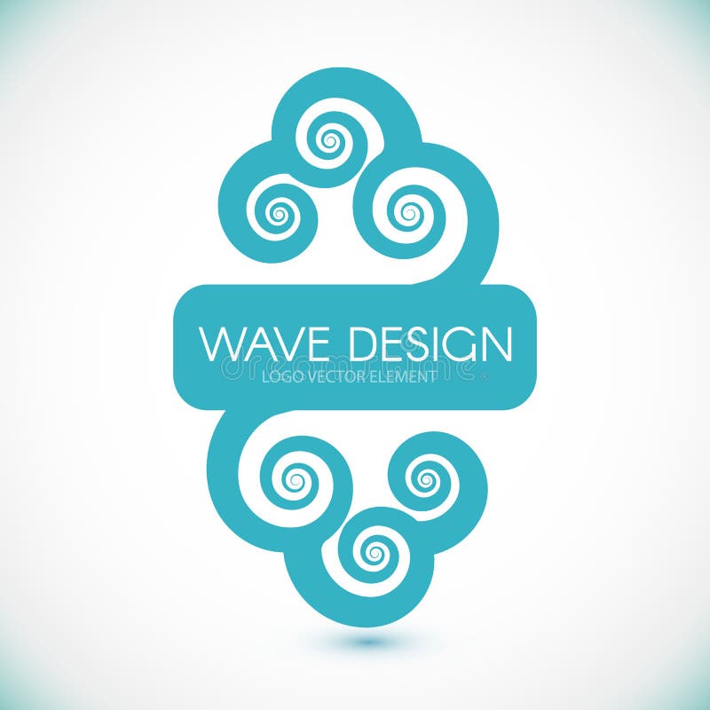 Vector Illustration. Logo Design. Wave Element. Shield Stock Vector ...
