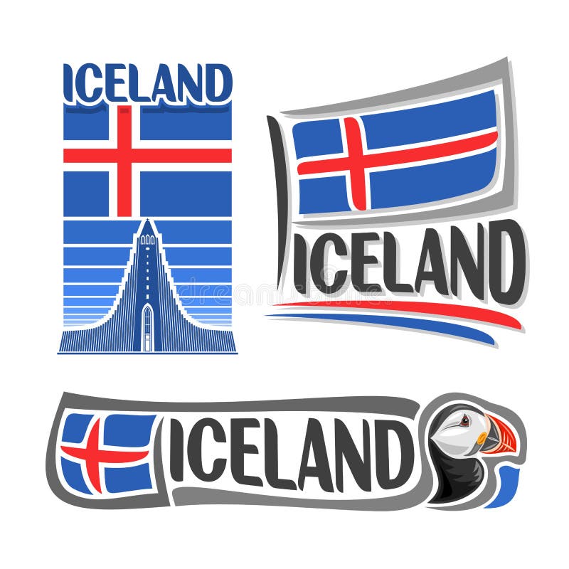 Vector Illustration of the Logo for Iceland Stock Vector - Illustration ...