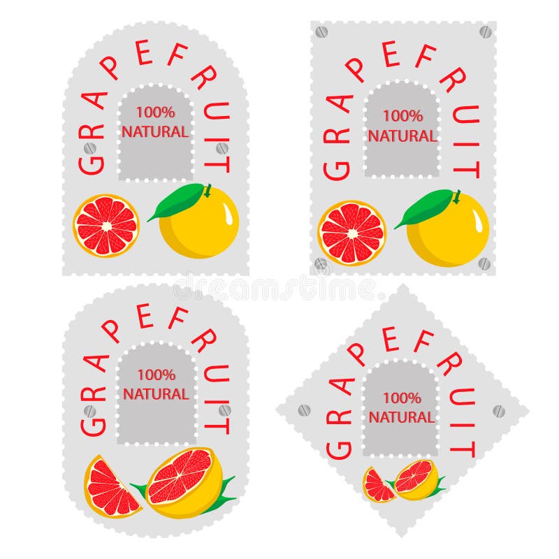 Vector Illustration of Logo on the Label for Grapefruit Stock Vector ...