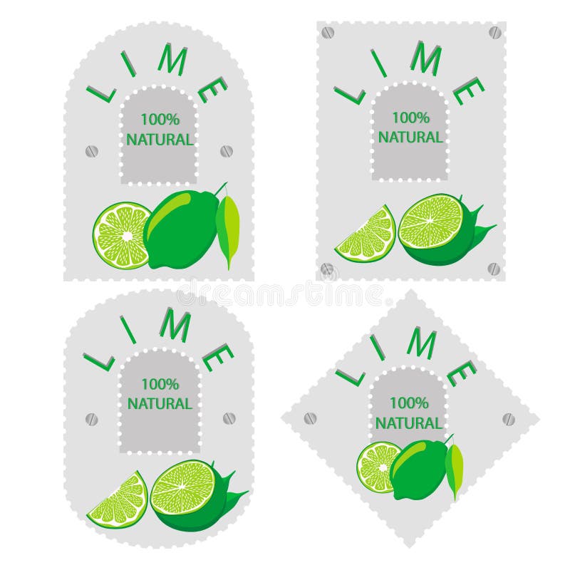 Vector Illustration of Logo on the Label for Lime Stock Vector ...