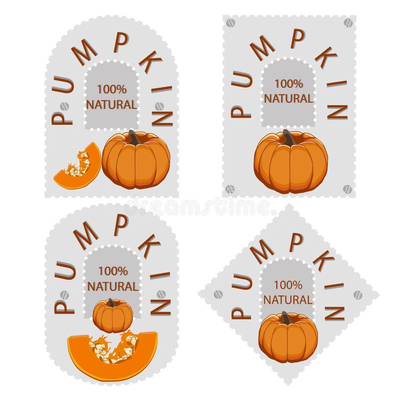 Vector Illustration of Logo on the Label for Pumpkin Stock Vector ...