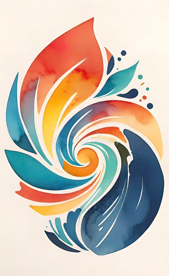 Vector Illustration, Logo of Magic Bird Feathers with Patterns ...