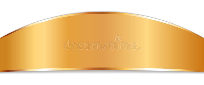 Vector Illustration of Long Gold Colored Ribbon Banner with Gold Frame ...