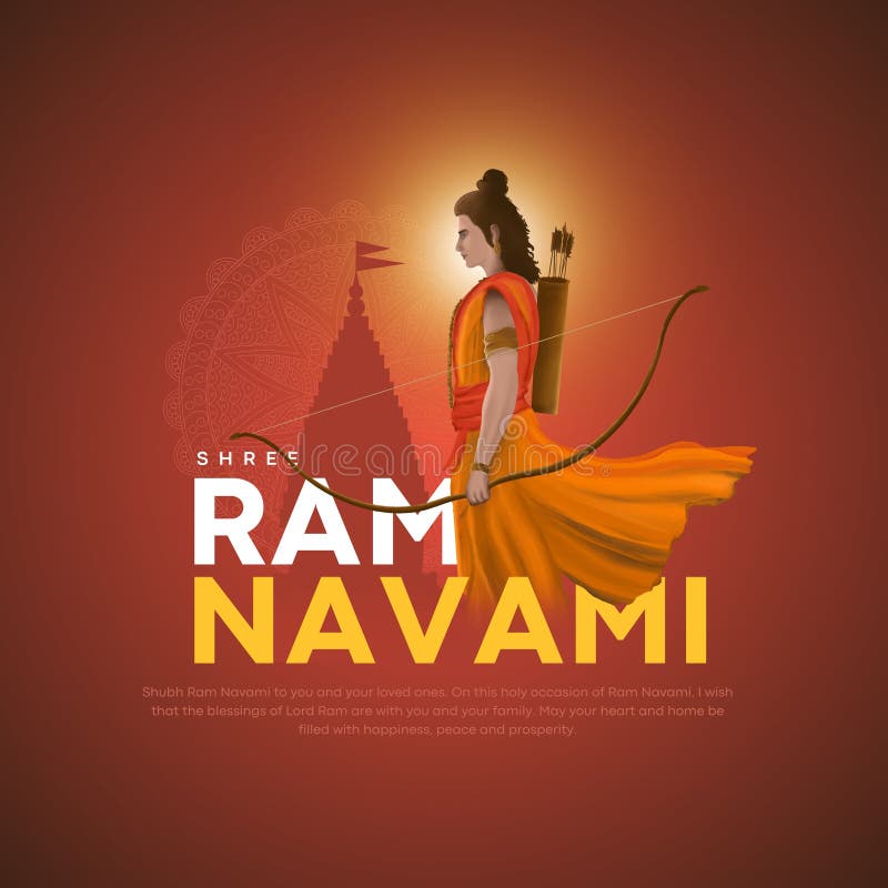 Vector Illustration of Lord Rama Stock Vector - Illustration of holy ...