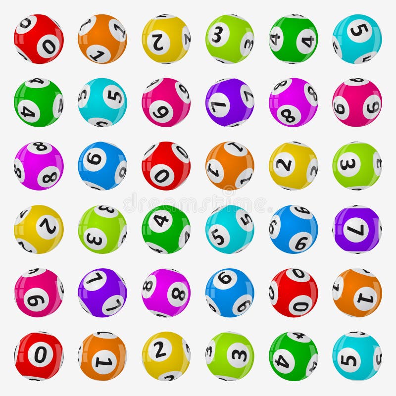 Vector Illustration of Lottery Balls. Stock Vector - Illustration of ...