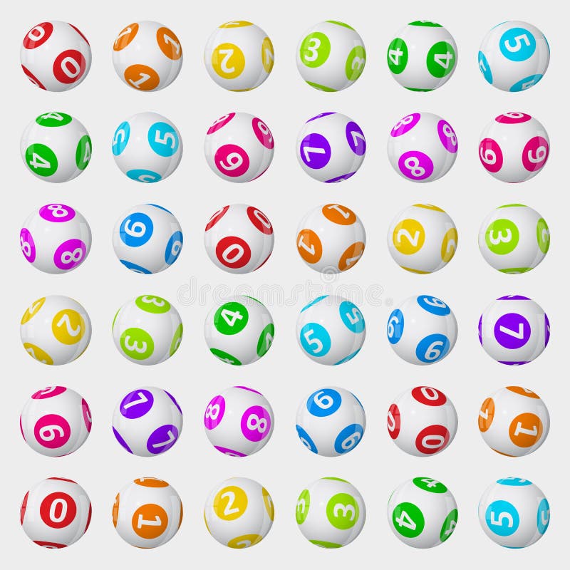 Vector Illustration of Lottery Balls. Stock Vector - Illustration of ...