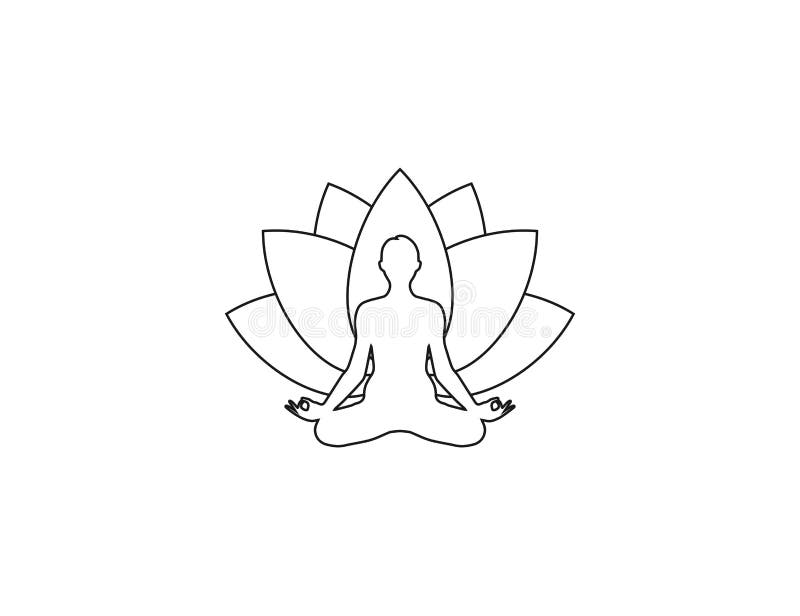 Lotus Position, Flower, Yoga Icon. Vector Illustration Stock ...