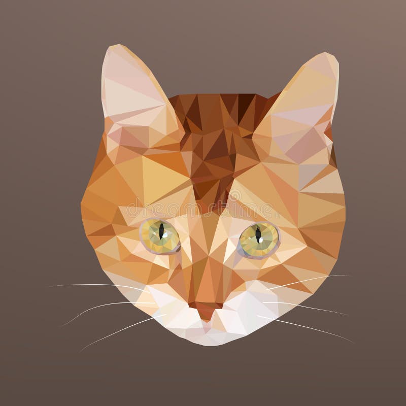 Cat low poly stock vector. Illustration of geometric - 68889602