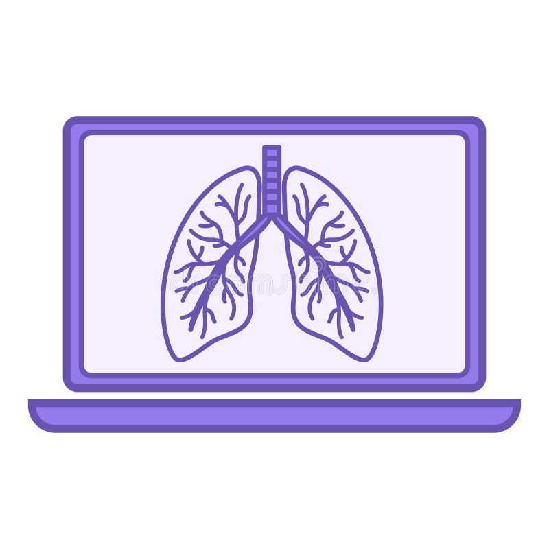 Colored Lung Screening Icon. Stock Vector - Illustration of radiology ...