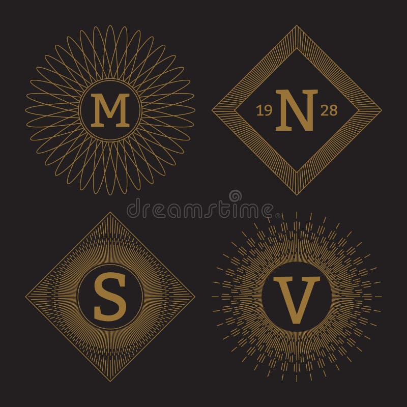 Vector Illustration. Luxury Design Monograms Stock Vector ...