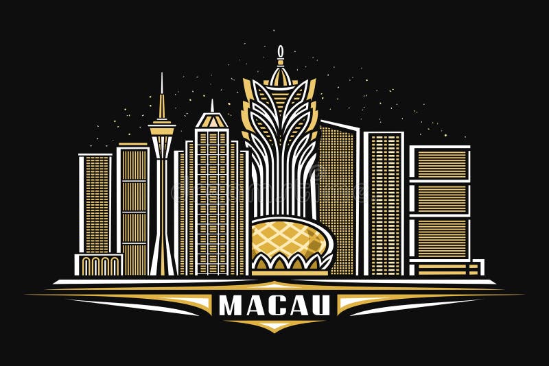 Vector Illustration of Macau Stock Vector - Illustration of font ...