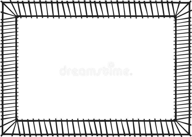 Rectangular Border with Lines Crossing Over Two Lines Stock Image ...