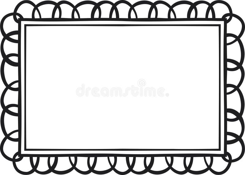 Rectangular Border with Interlaced Curved Lines Stock Illustration ...