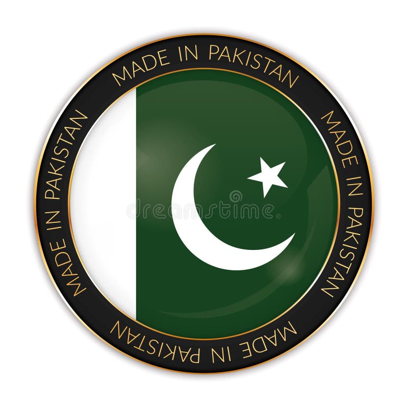 Vector Illustration of Made in Pakistan Banner with National Flag Stock ...