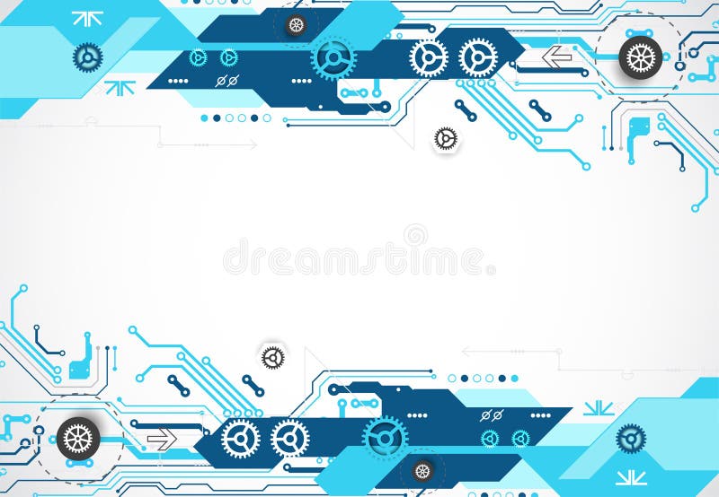 Vector Illustration, Hi-tech Digital Technology and Engineering Stock ...