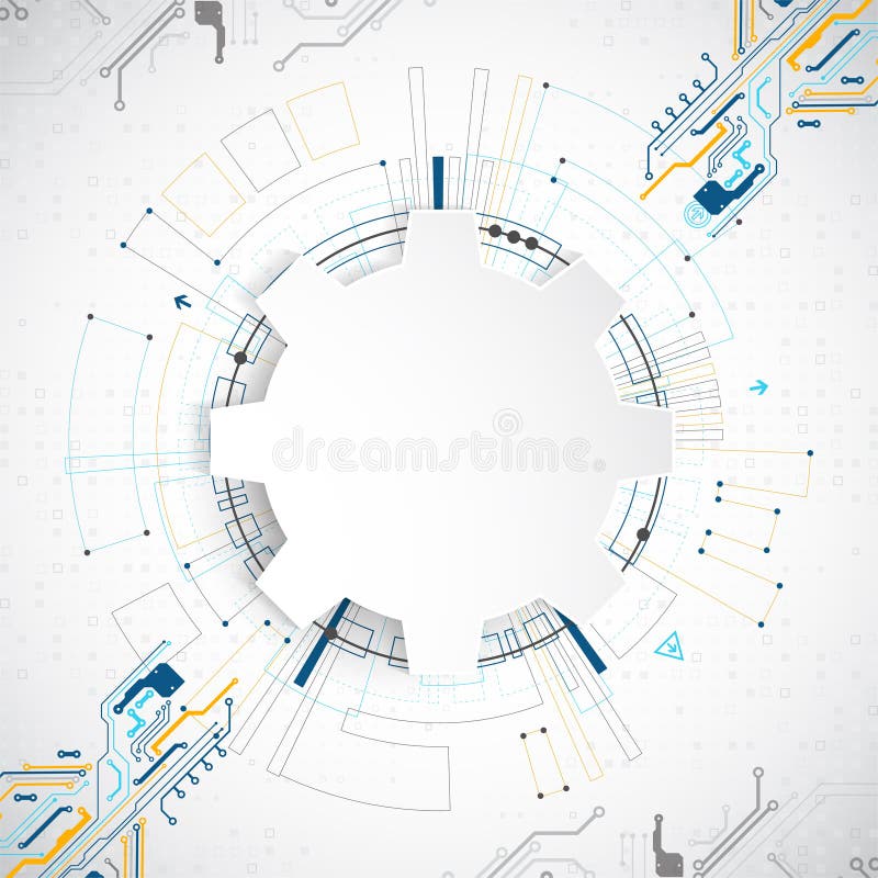 Vector Illustration, Hi-tech Digital Technology and Engineering Stock ...