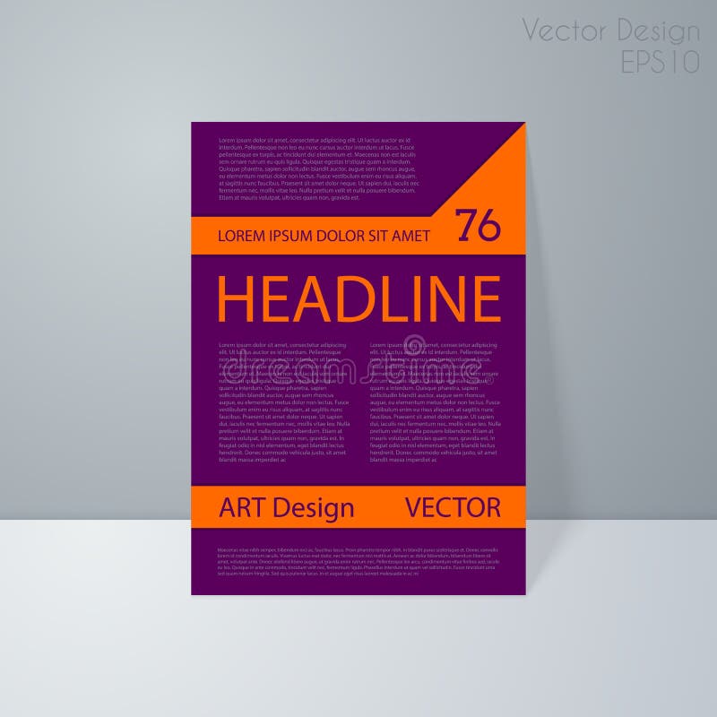Vector Illustration of a Magazine Cover. Colorful Banner. Stock Vector ...
