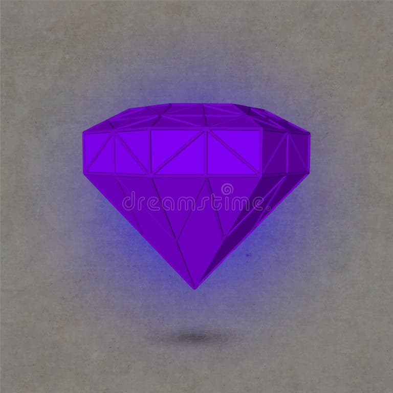 Vector Illustration of a Magenta Diamond Stock Vector - Illustration of ...