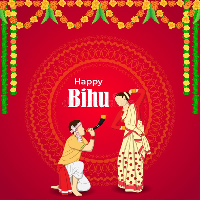 Vector Illustration of Magh Bihu Stock Vector - Illustration of ...