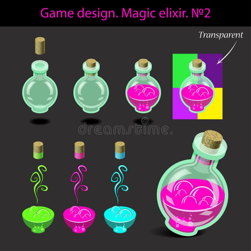 Vector Illustration. Magic Elixir in Different Stock Vector ...