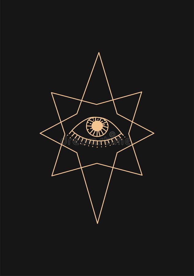 Vector Illustration of a Magic Eye. Logo in Modern Style Stock Vector ...