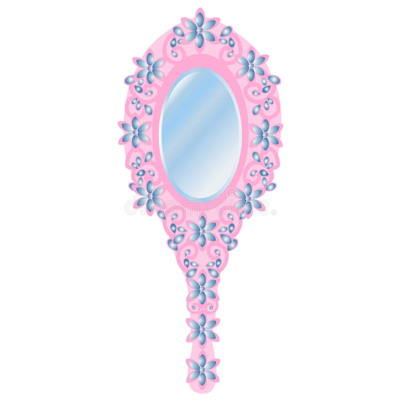 Vector Illustration of the Magic Hand Mirror of the Princess in Pink ...