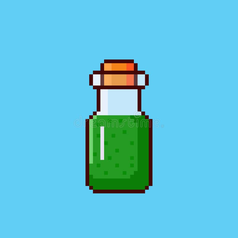 Pixel Art Magic Potion Game Asset Design Stock Vector - Illustration of ...