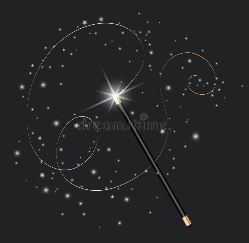 Magic wand set stock vector. Illustration of entertainment - 232480999