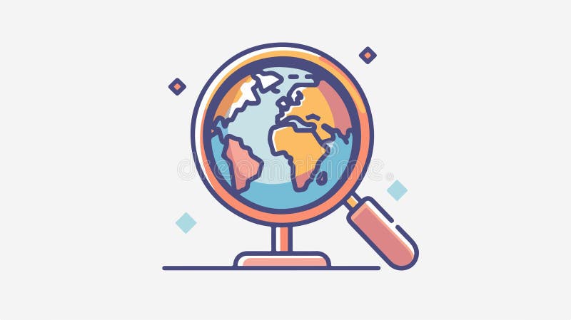 Global Search Outline Vector Illustration for Professional Usage Stock ...
