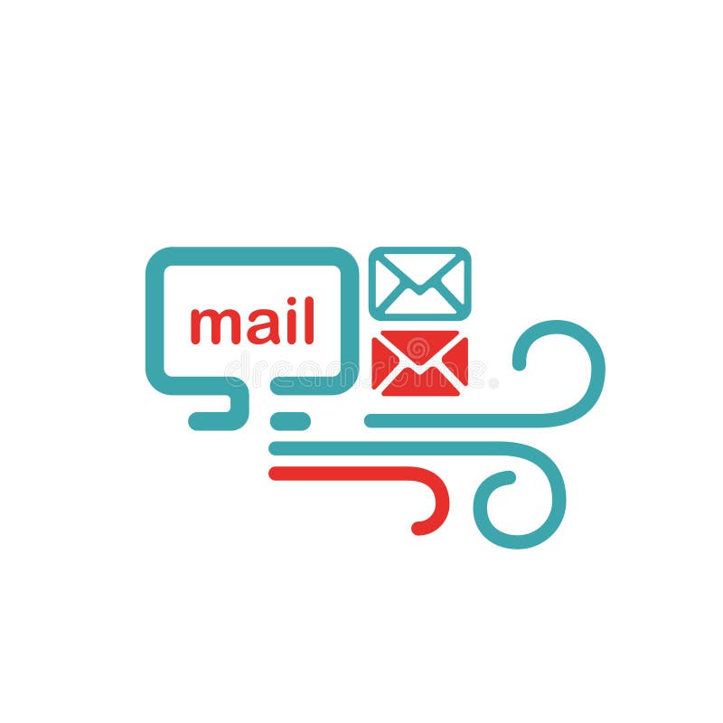 Vector Illustration of Mail Arrow Icon. Stock Vector - Illustration of ...