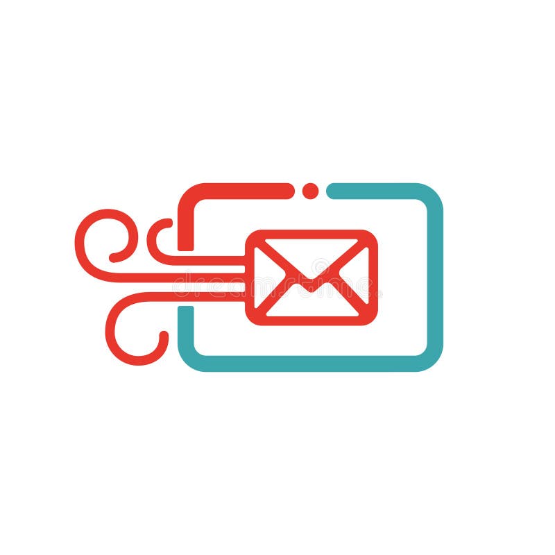 Vector Illustration of Mail Arrow Icon on Tablet. Stock Vector ...