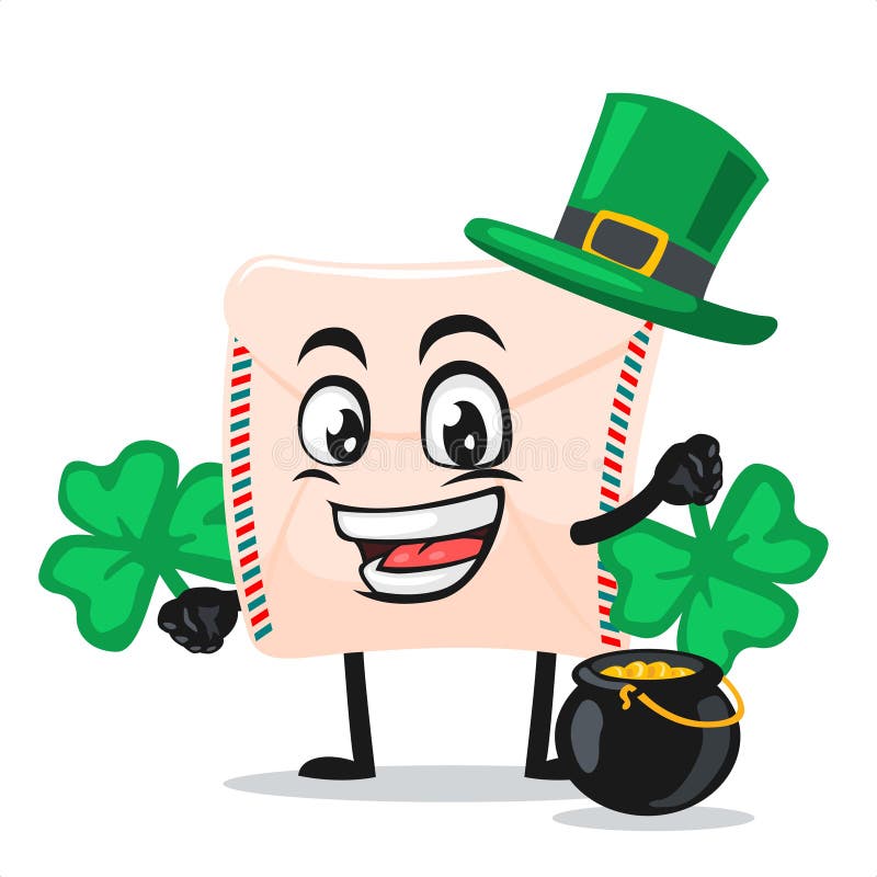 Vector Illustration of Mail Mascot or Character Stock Illustration ...