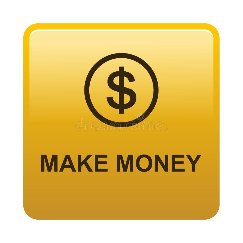Make money button stock vector. Illustration of business - 131879997