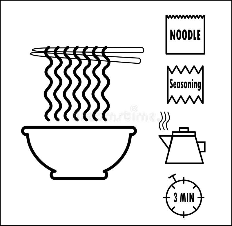 Making Instant Cup Noodle, Step by Step How To Make Cup Noodle Stock ...