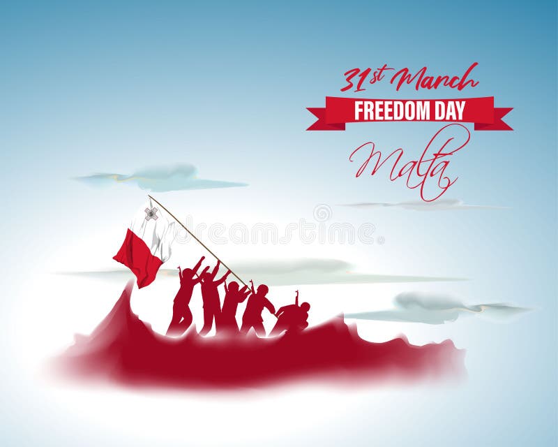 Vector Illustration for Malta Freedom Day Stock Vector - Illustration ...