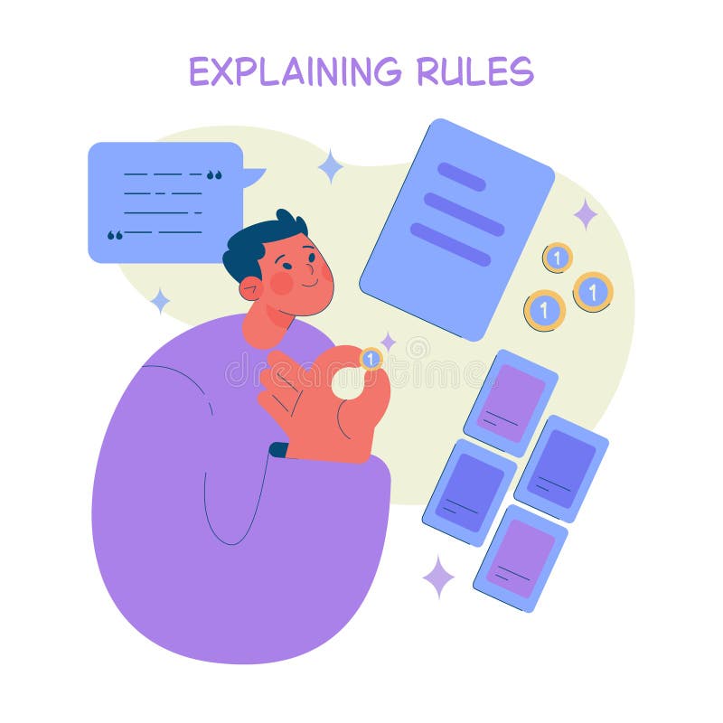 Vector Illustration of Man Explaining Stock Vector - Illustration of ...