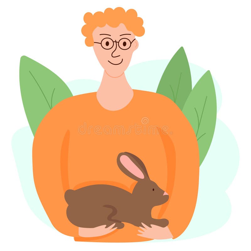 Man Holding Rabbit Stock Illustrations – 516 Man Holding Rabbit Stock ...