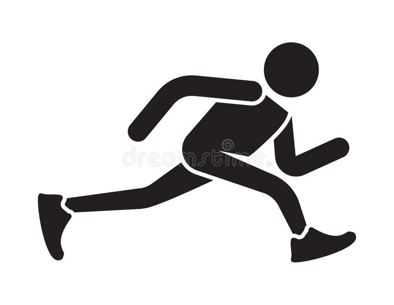 Man Runner Jogger Running Vector Icon Stock Vector - Illustration of ...