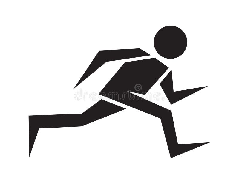 Man Runner Jogger Running Vector Icon Stock Vector - Illustration of ...