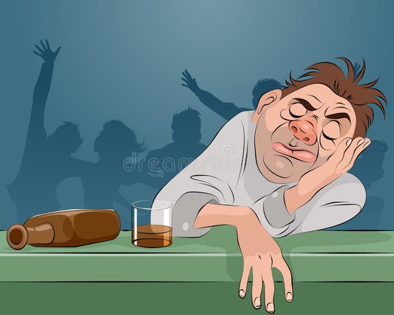 Man Sleeping Bar Cartoon Stock Illustrations – 55 Man Sleeping Bar ...