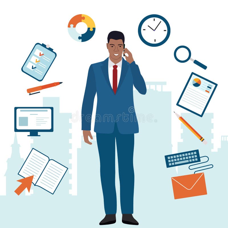 People Social Work App Online Communication Info Stock Vector ...