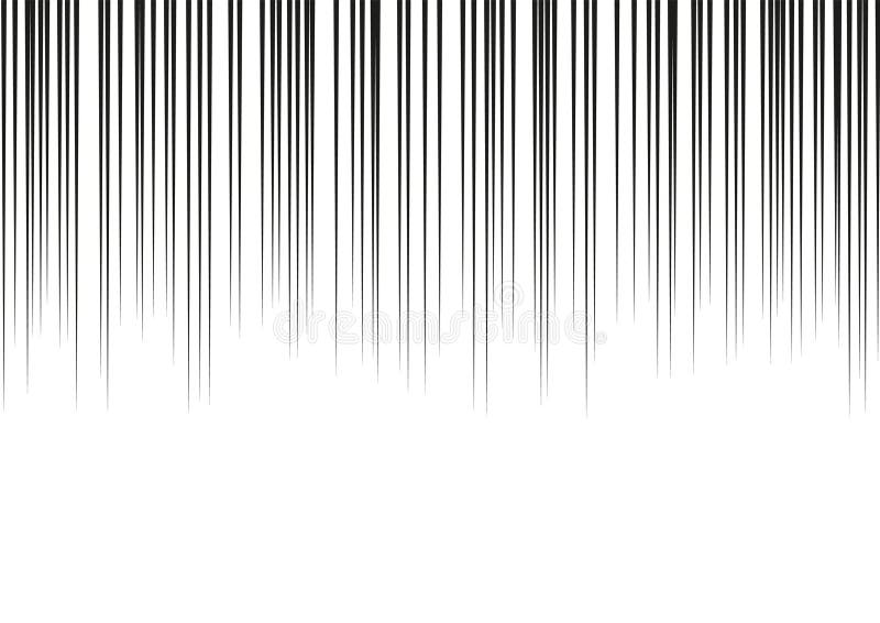 Vector Illustration of Manga Effect on Top Border in Black and White ...