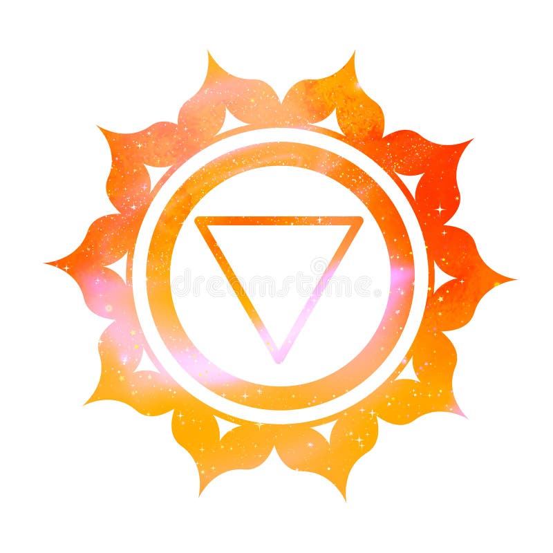 Manipura chakra stock vector. Illustration of plexus - 121225749