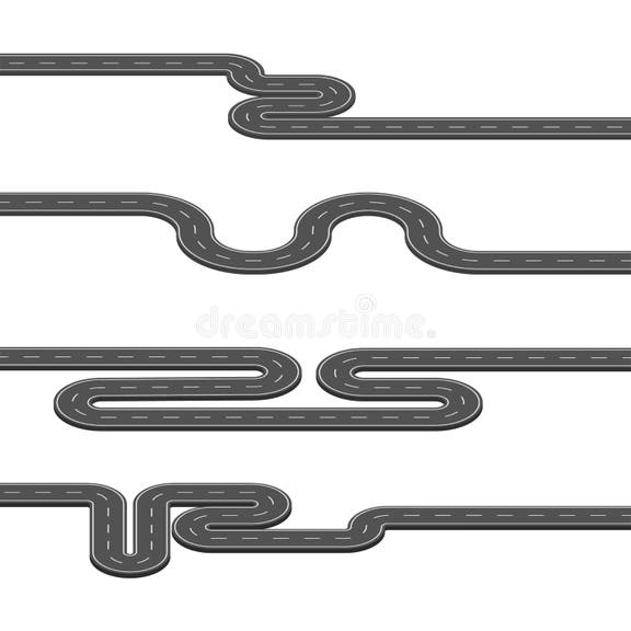 Vector Illustration of Many Road Map with Many Pointer Stock ...